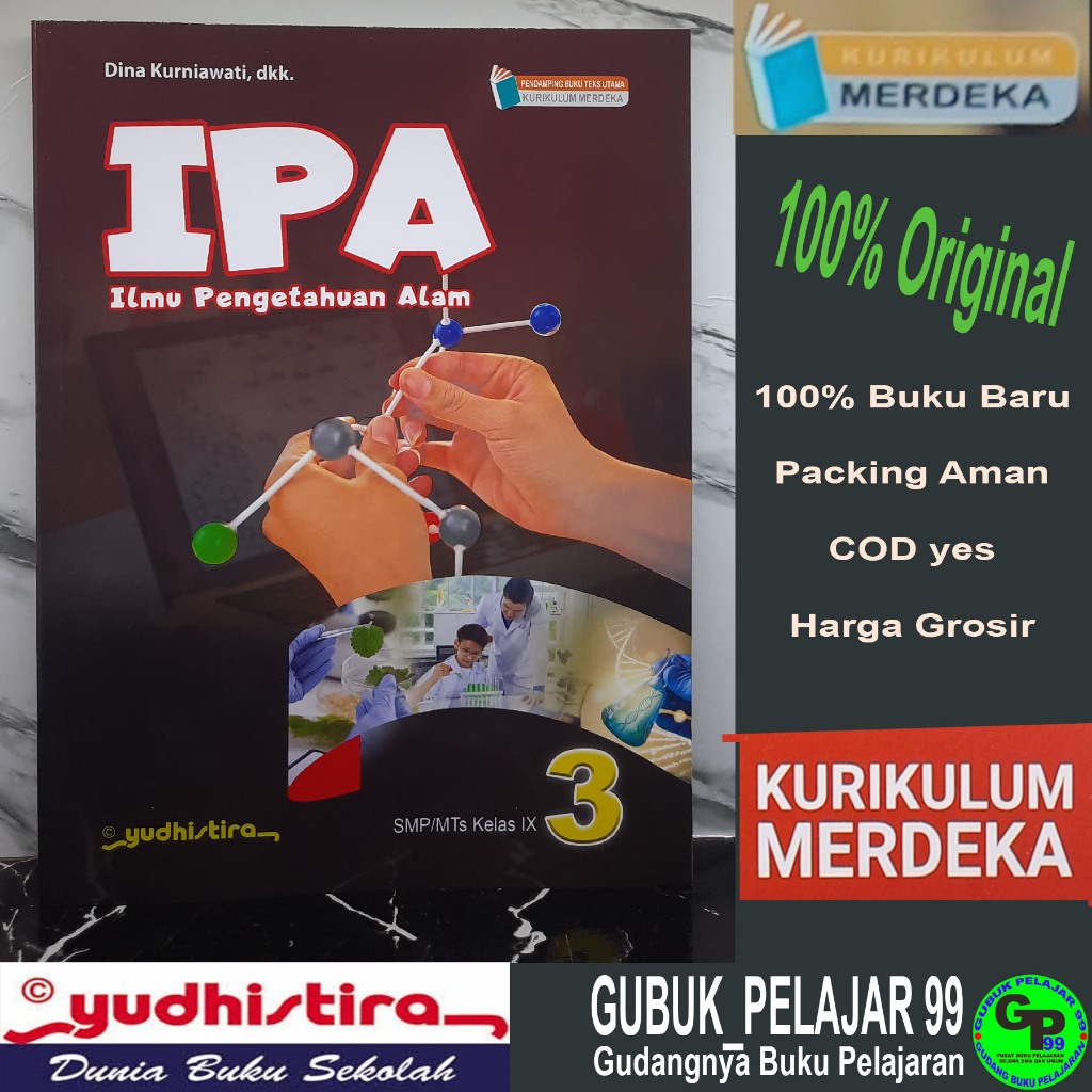 Jual ILMU PENGETAHUAN ALAM (IPA) 3 Kelas 9/IX Untuk SMP/MTs KURIKULUM ...