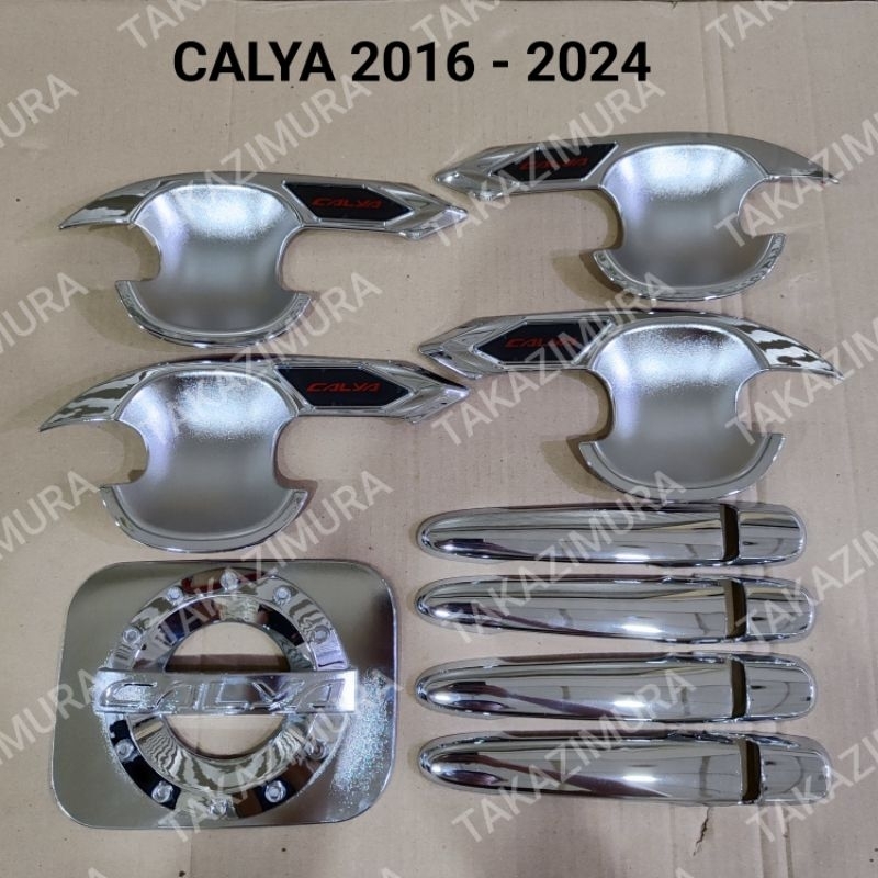Jual Paket Cover Handle Tutup Tangki & Outer Mangkok Pintu CHROME Mobil Toyota New Calya 2016 ...