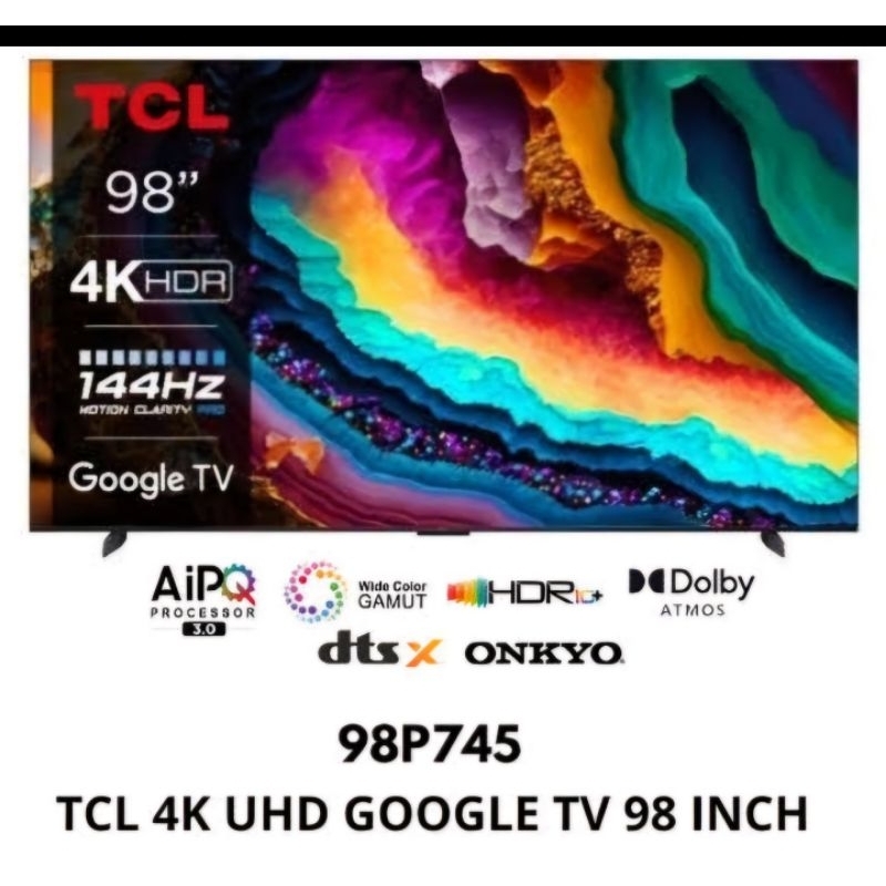 Jual Google TV TCL 98P745 Android 4K Ultra HD 98 Inch 144Hz UHD ...