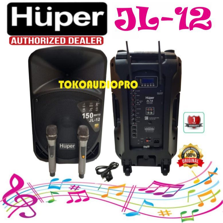Jual Huper JL12 Speaker Aktif Portable Bluetooth JL-12 | Shopee Indonesia