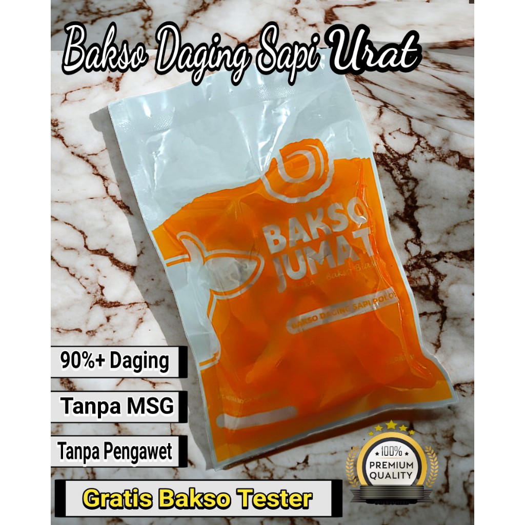 Jual Bakso Urat 250g, Baso Jumat Daging Sapi premium tanpa msg tanpa ...