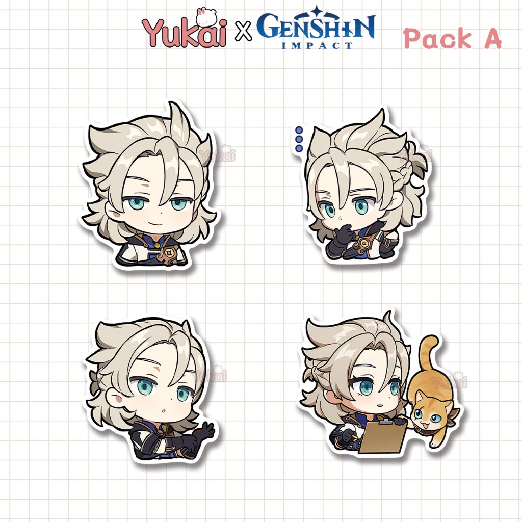 Jual Stiker Pack Albedo Genshin Impact Premium, Sticker Anime ...