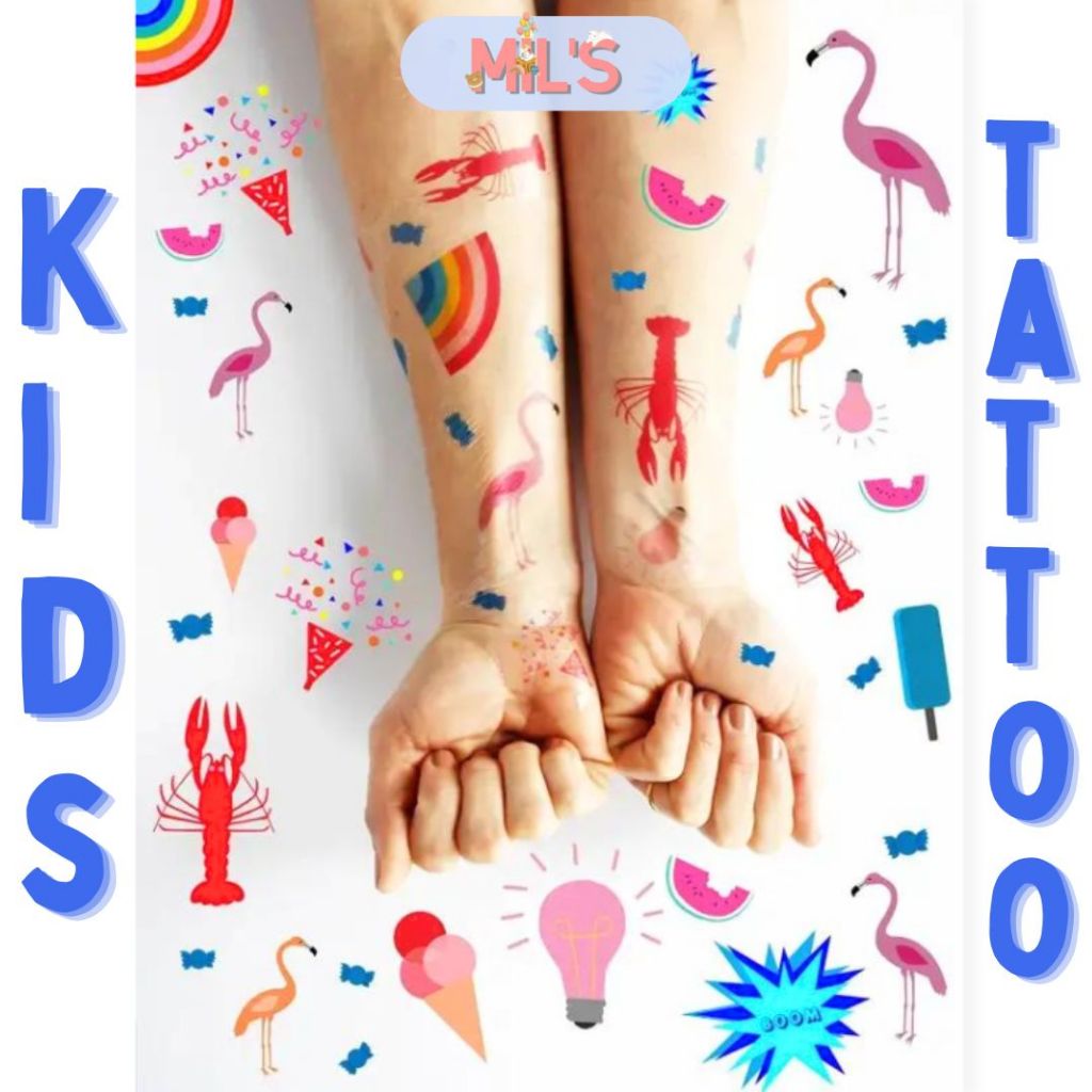 Jual [ CUTE MIL'S ] M KIDS TATTOO ANAK TATO TEMPORARY CUTE DINOSAURUS ...