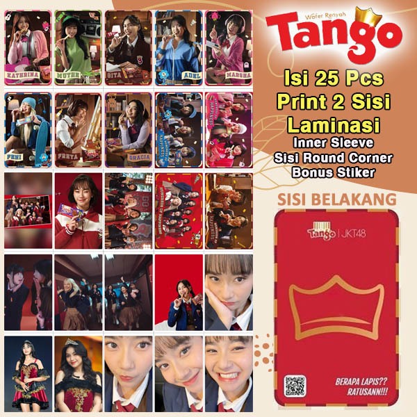 Jual [25 Pcs] jkt48xtango Set JKT48 X Tango PC Photocard Unofficial Bolak-balik Laminasi Glossy ...