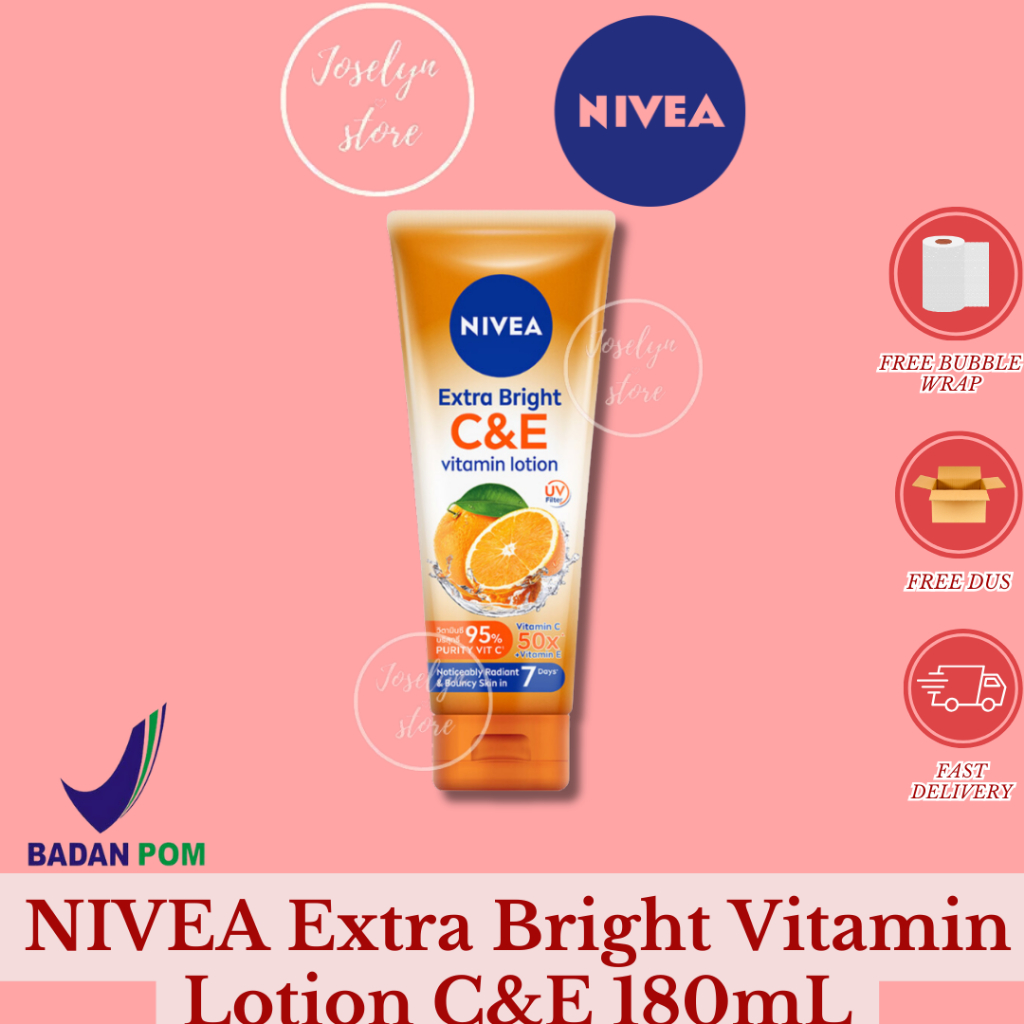 Jual NIVEA Extra Bright Vitamin Lotion C&E 180mL | Shopee Indonesia