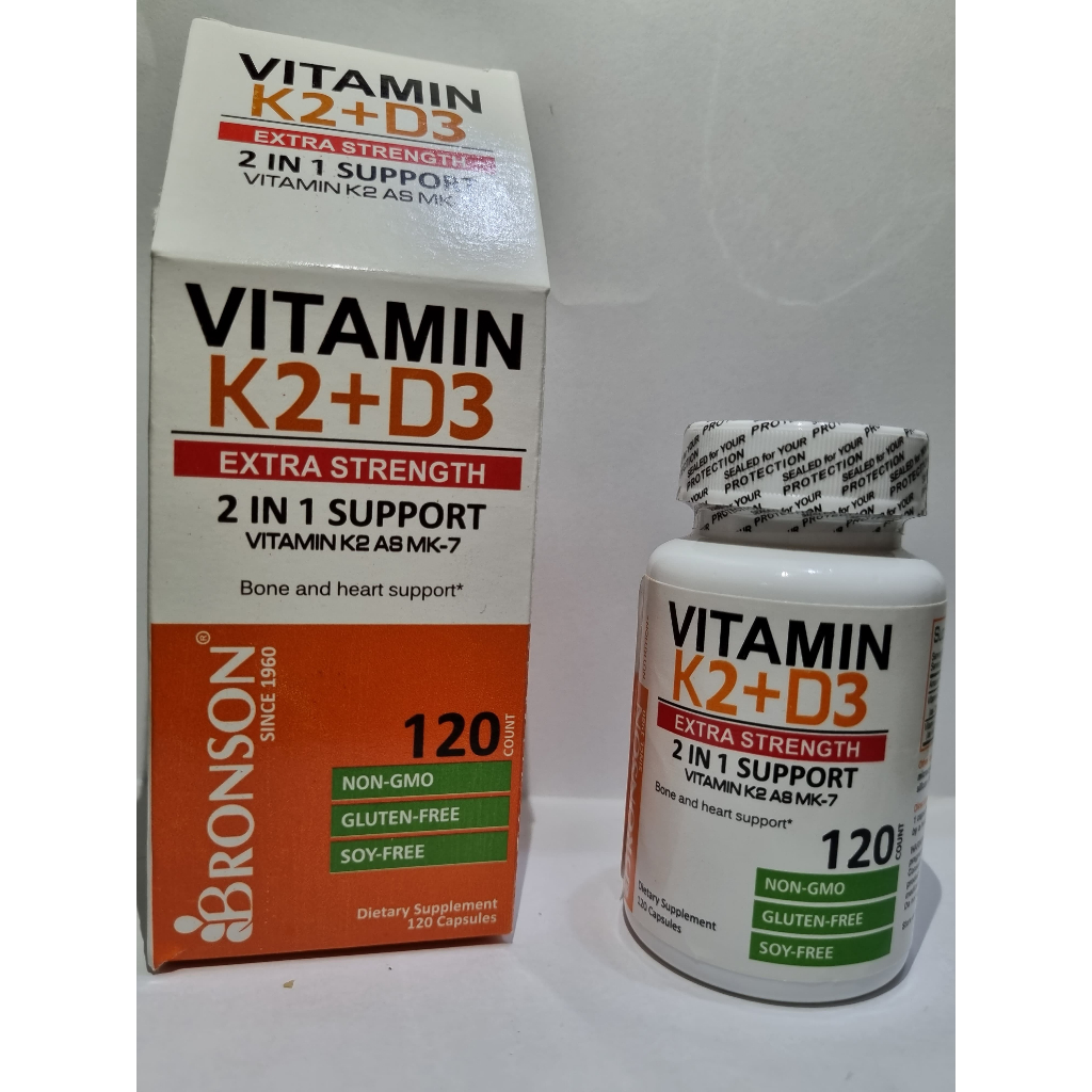 Jual BRONSON VITAMIN D3 K2 5000 10000 IU ORIGINAL USA 120Caps | Shopee Indonesia