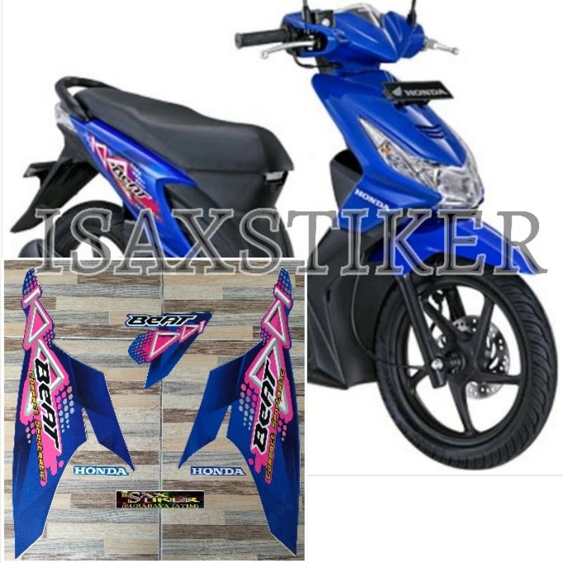 Jual striping original Honda beat karbu biru tahun 2010 2011 | Shopee ...