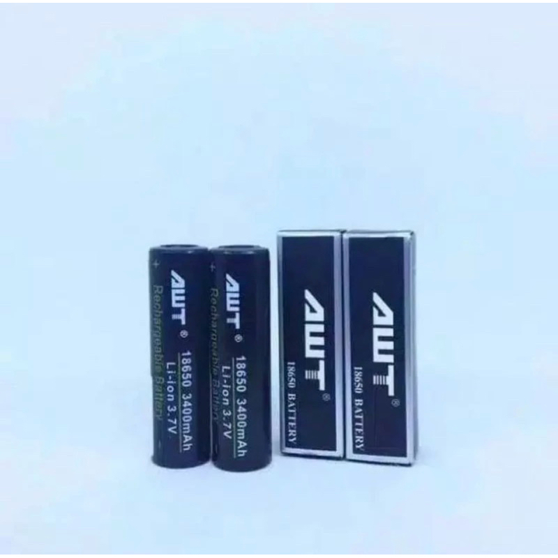 Jual Batre Awt Hitam 3400mah / Baterai 18650 Hitam harga per satu pcs ...
