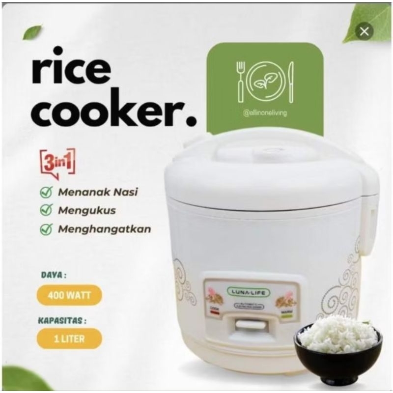 Jual rice cooker mini travel luna life 1 liter | Shopee Indonesia