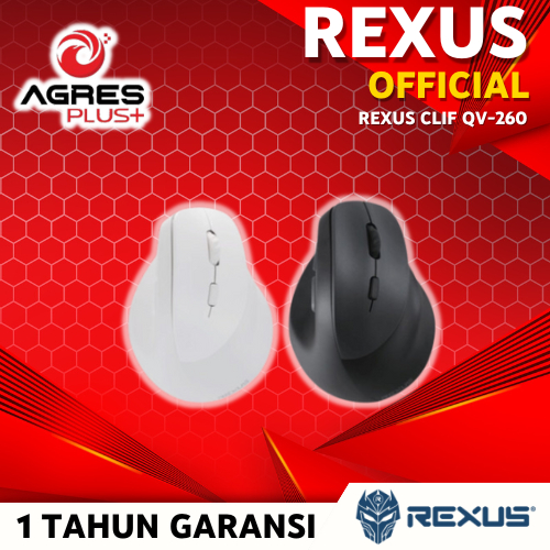 Jual REXUS Mouse Wireless Clif QV-260 QV260 Vertical Ergonomic Gaming ...