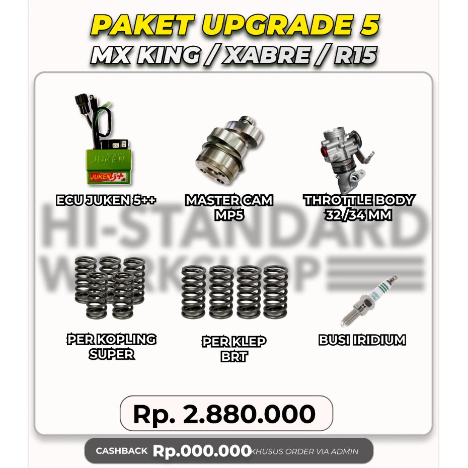 Jual MX KING/XABRE/R15 PAKET UPGRADE STAGE 5 FULL BRT BUSI IRIDIUM PER ...