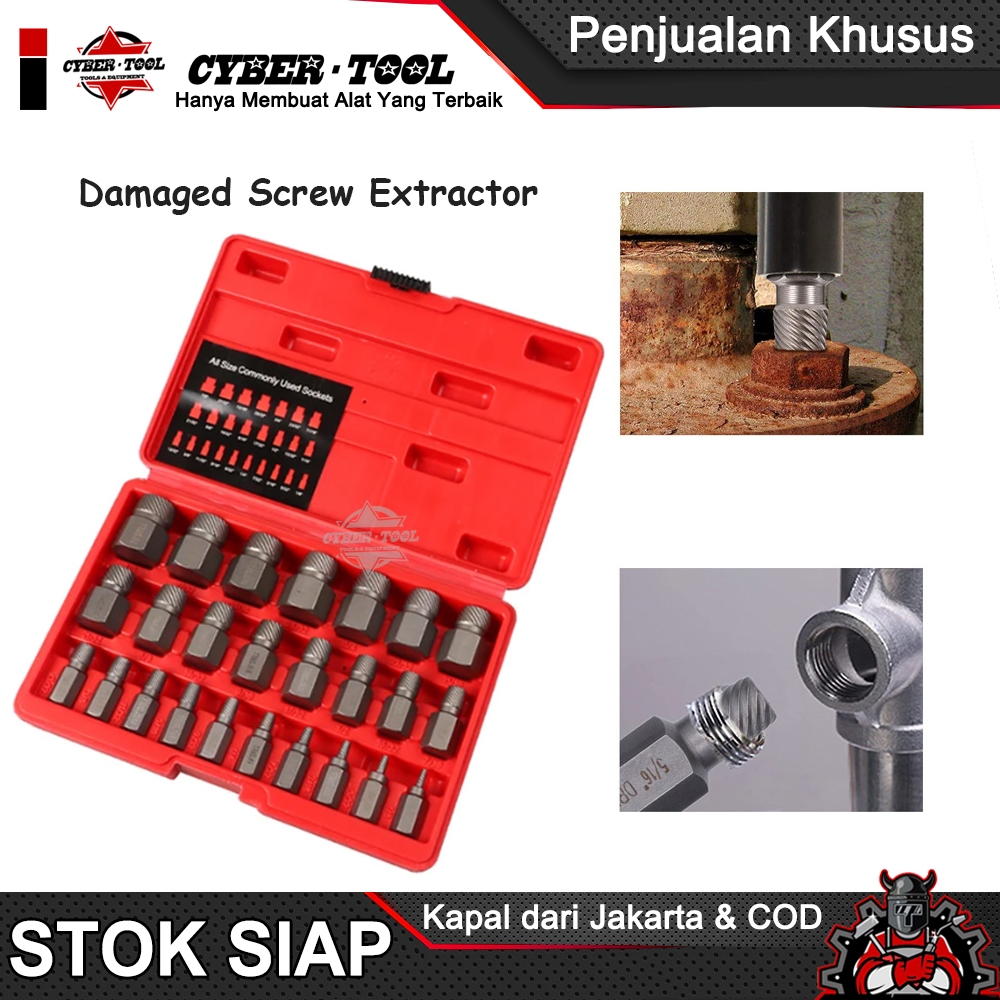 Jual Cyber 25pcs Pemulung Sekrup Rusak Hex Shank Pemulung Baut Patah ...