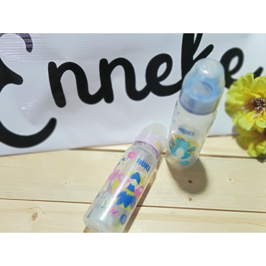 Jual huki botol dot susu bayi 240ml + nipple | Shopee Indonesia