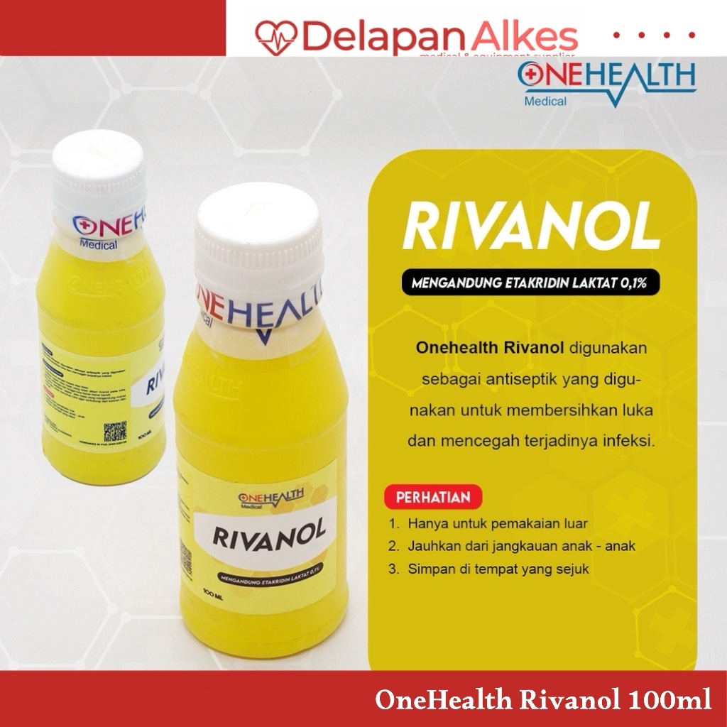 Jual OneHealth Rivanol 100 ml Cairan Antiseptik Pembersih Luka Tidak Pedih | Shopee Indonesia