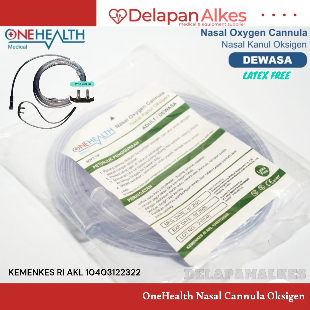 Jual OneHealth Nasal Canula Dewasa Anak Bayi Selang Oksigen Nassal ...