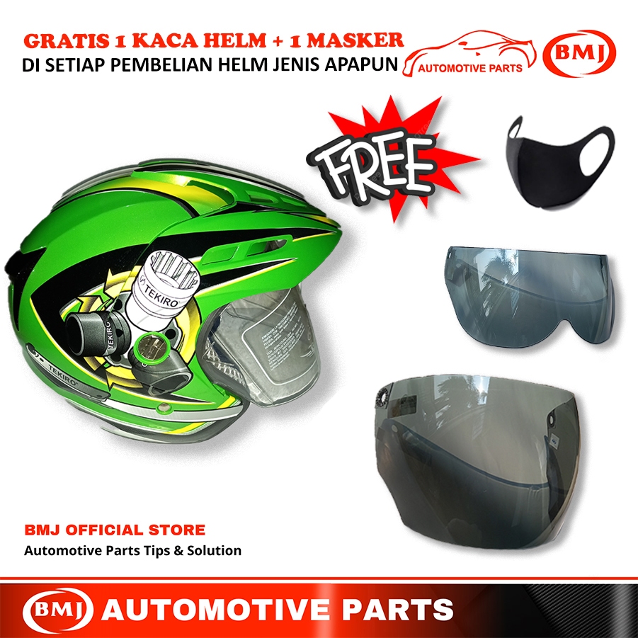 Jual Helm Half Face Tekiro SNI Free Gift | Shopee Indonesia
