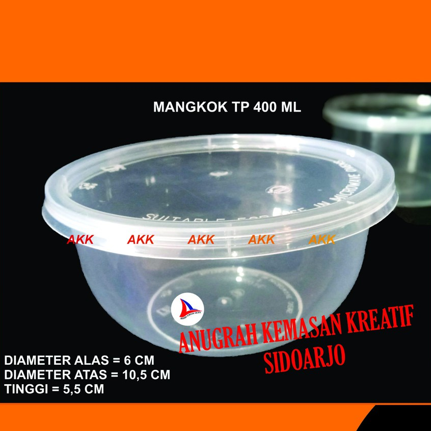 Jual Thinwall Tp Bowl 400 Ml / Kotak Plastik Isi 25 Pcs | Shopee Indonesia