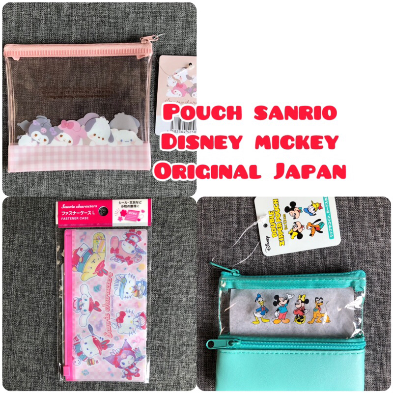 Jual pouch fastener case sanrio characters disney mickey mouse original ...