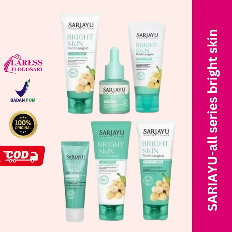 Jual SARIAYU Bright Skin Putih Langsat Series | Facial Foam - Body Scrub - Moisturizer - Face ...