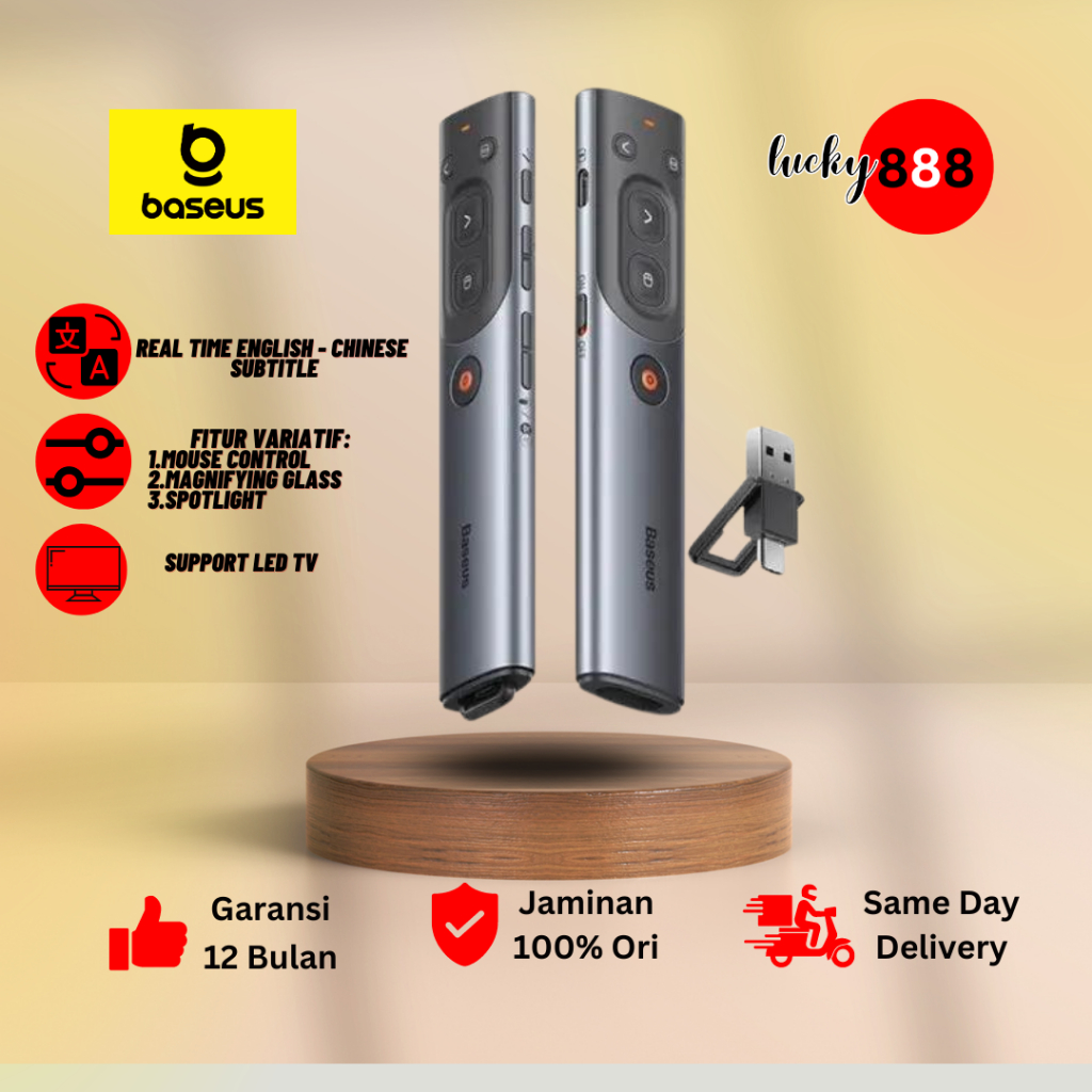 Jual Laser Pointer Baseus Spotlight AI Wireless Presenter Laser Pointer ...