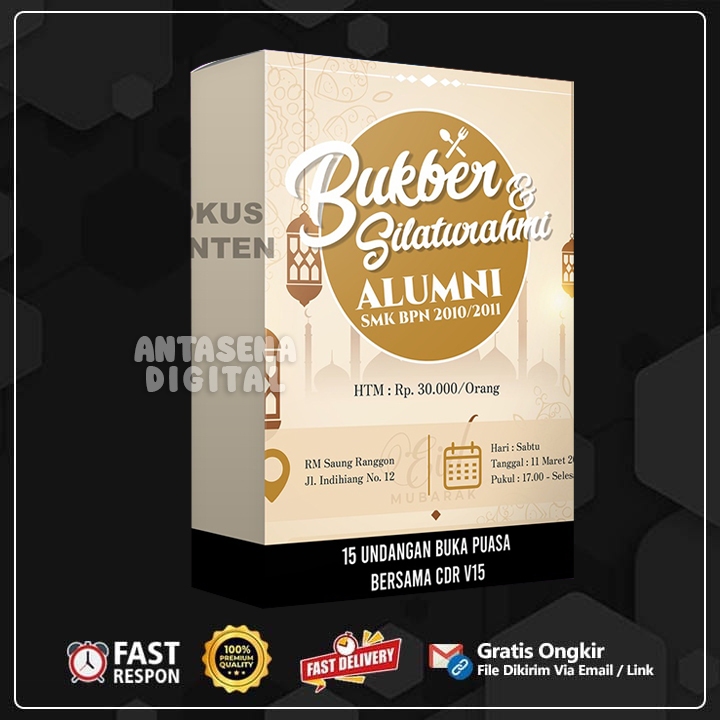 Jual 15 Undangan Buka Puasa Bersama CorelDraw CDR v15 | Shopee Indonesia