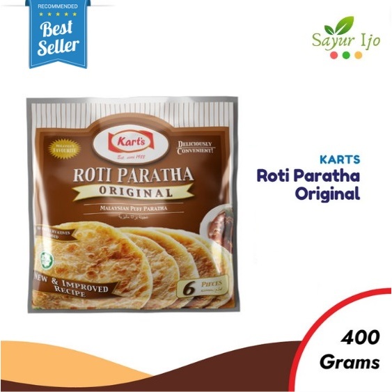 Jual Kart's Roti Paratha Original 400 Gram / Pack Isi 5 PCS Fresh ...