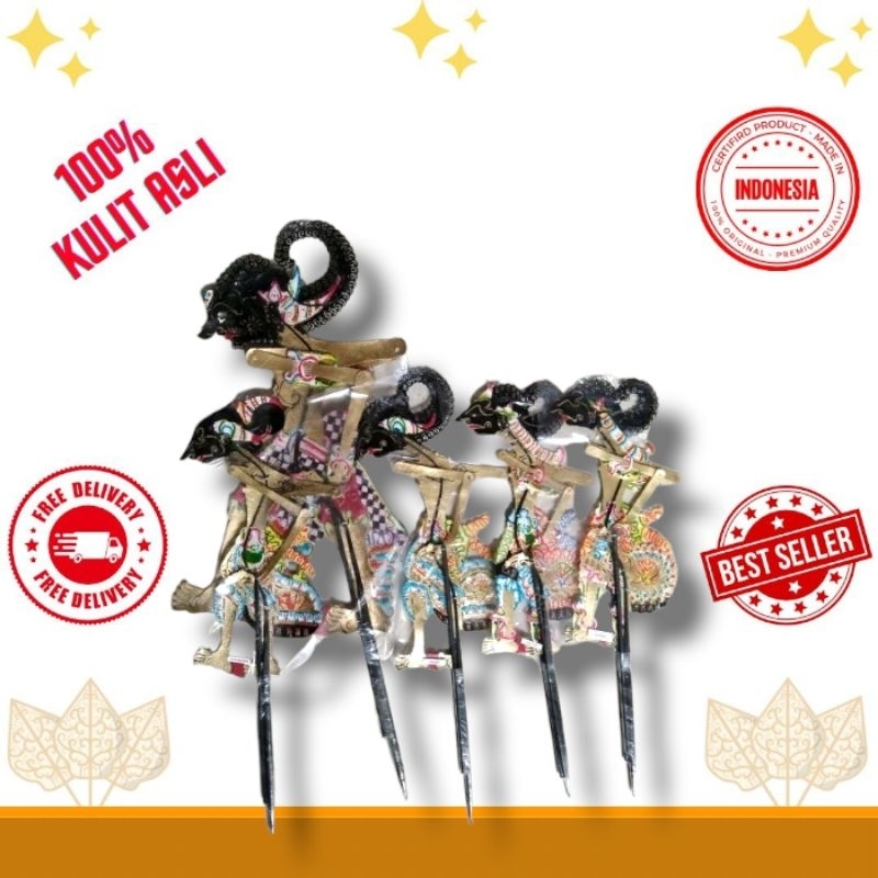 Jual wayang kulit pendowo / pandawa lima ( 65 cm) | Shopee Indonesia