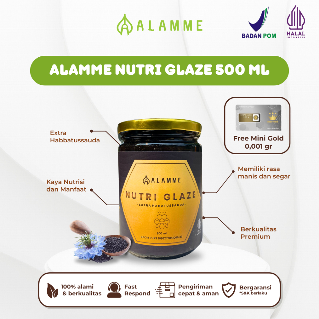 Jual Alamme - Nutri Glaze 500ml Suplemen Herbal Alami Ekstra ...