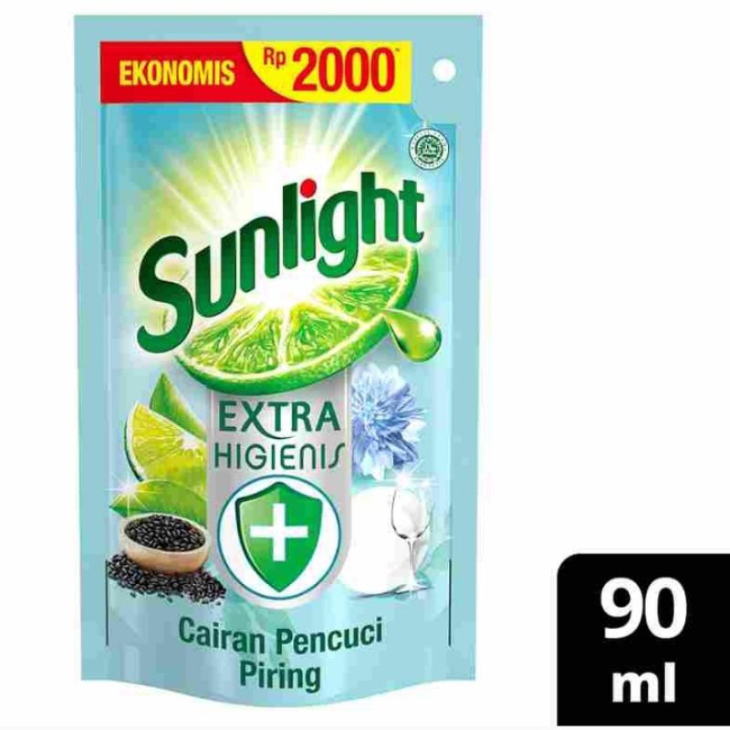 Jual Sunlight Sabun Cuci Piring Higienis Pouch Isi 90ml | Shopee Indonesia