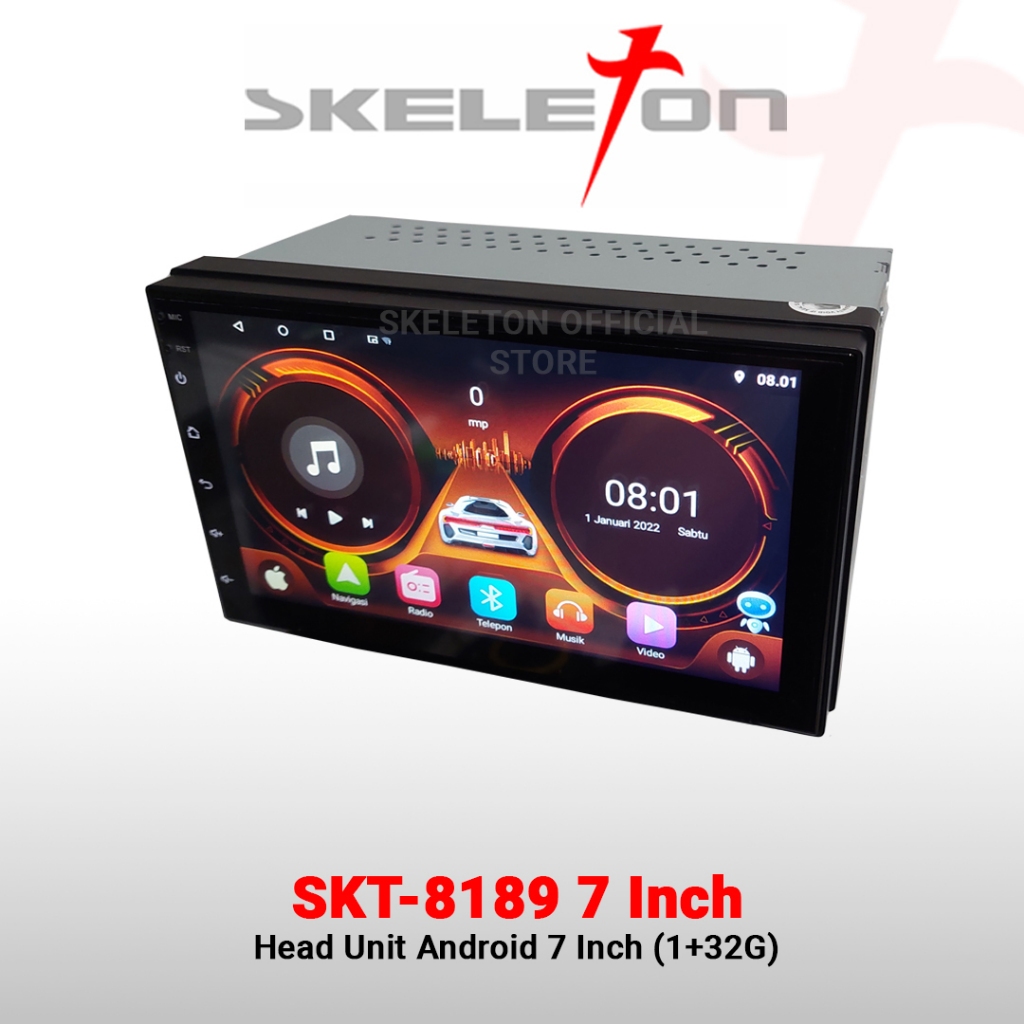 Jual Head Unit Android Skeleton SKT-8189 7" Inch 1+32G/2+32G/4+64G | Shopee Indonesia