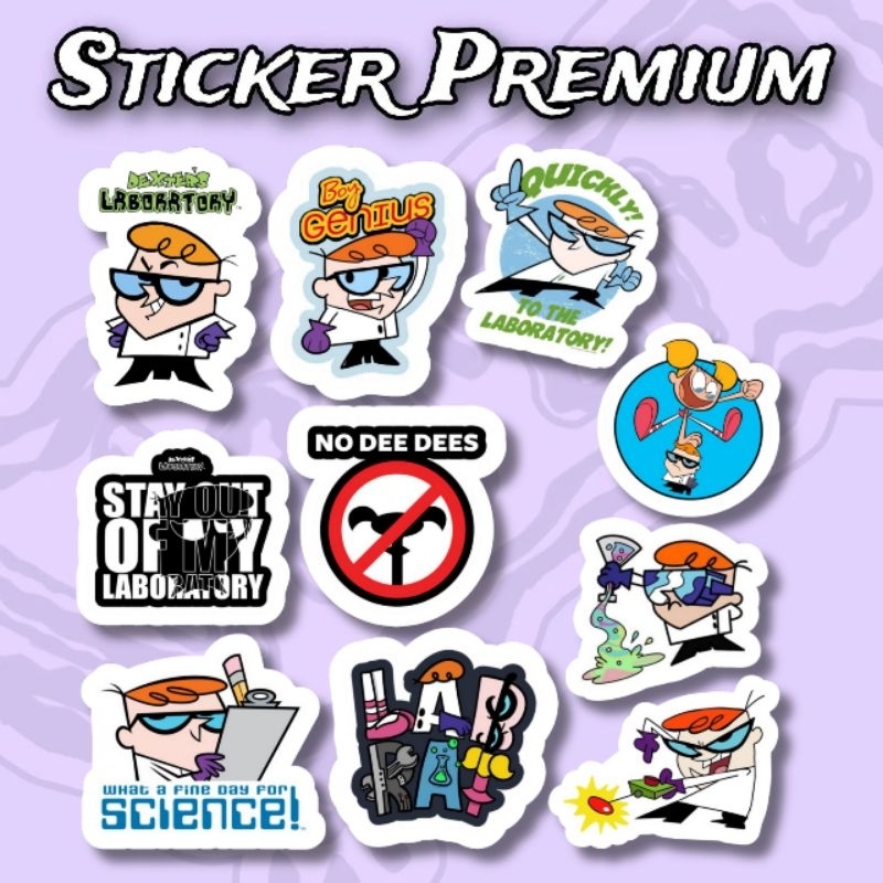 Jual Sticker Dexters Laboratory Pack isi 10 Pcs Waterproof | Shopee ...