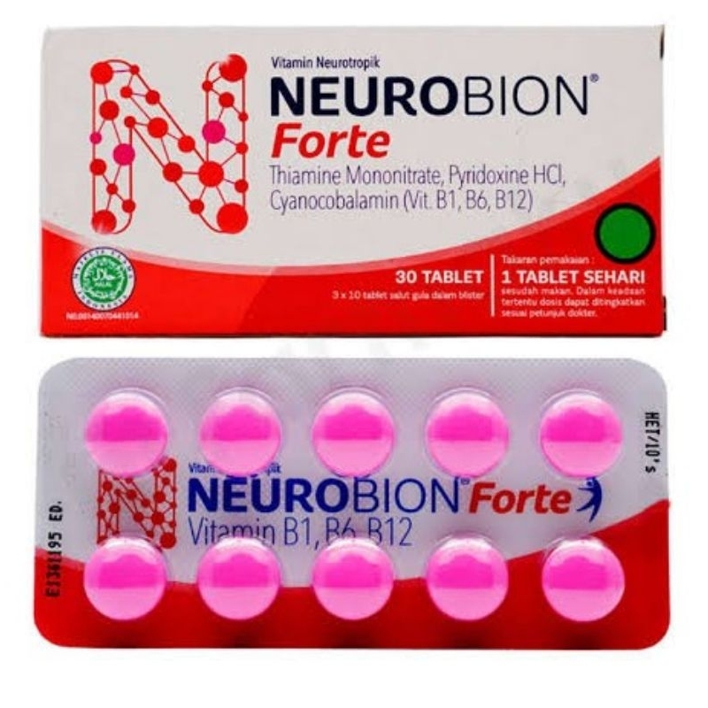 Jual Neurobion Forte Tablet Strip @ 10 Tablet | Vitamin Neurotropik ...