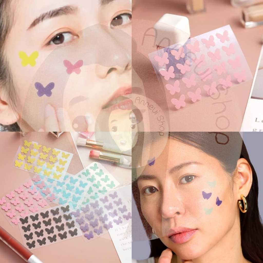 Jual Butterfly Acne Patch Lucu Heart Star Pink Green Purple Blue ...