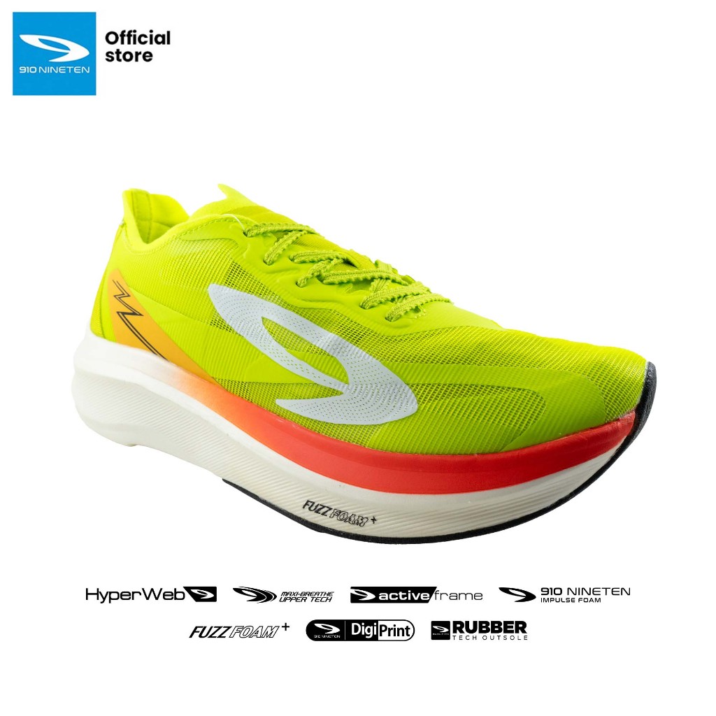 Jual 910 Sepatu Lari HAZE FUZZ LITE - HIJAU/ORANGE/KUNING | Shopee ...