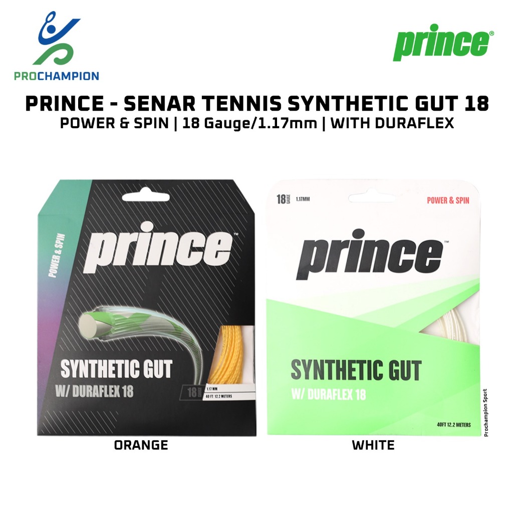 Jual New ! Senar Tenis Tennis Prince Synthetic Gut With Duraflex 18 117 ...