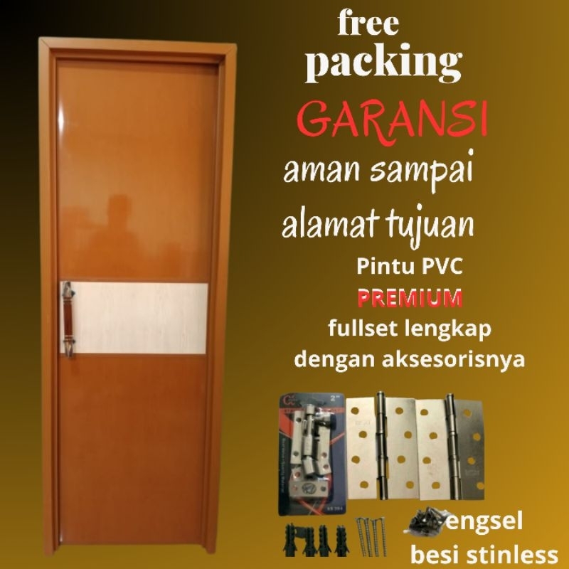 Jual Pintu Kamar Mandi PVC Tebal Fullset Tinggal Pasang | Shopee Indonesia
