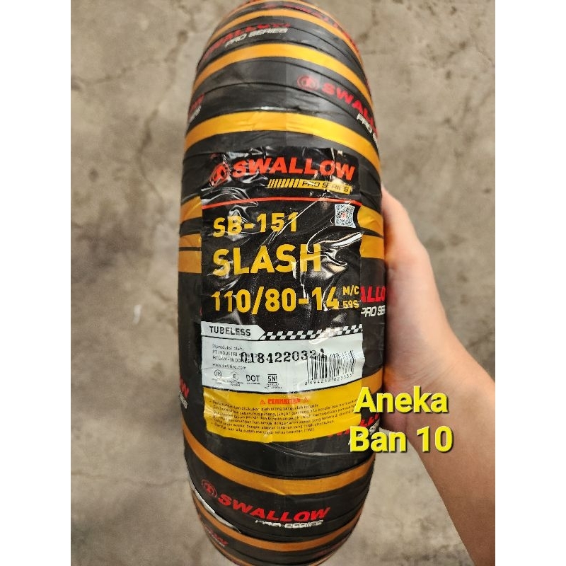 Jual Ban Swallow 110/80-14 Slash SB-151 Tubeless Soft Compound | Shopee ...