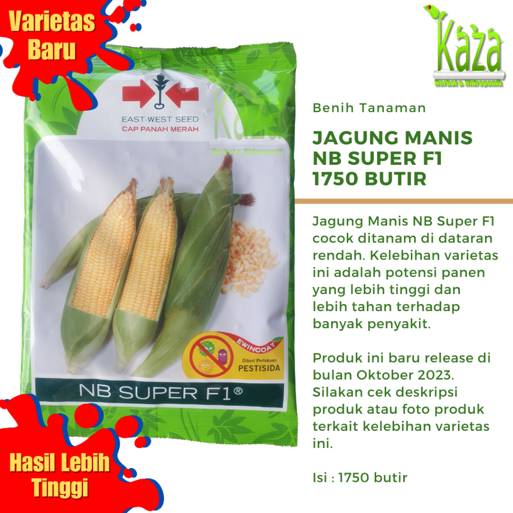 Jual Benih Jagung Manis NB Super F1 1750 butir - Cap Panah Merah ...