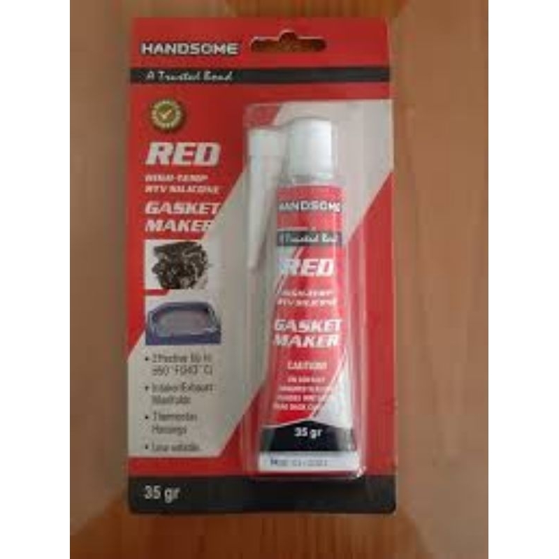Jual LEM SILICONE RED HANDSOME HI TEMP 35GRAM / 85 GRAM | Shopee Indonesia
