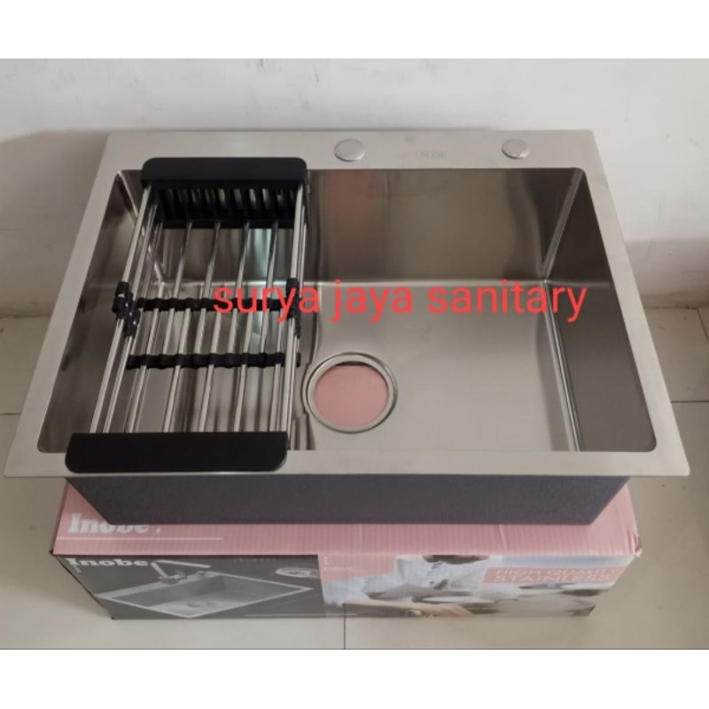 Jual Kitchen Sink INOBE 6045 Stainless Tirisan tarik/ Bak cuci piring INOBE 60 cm X 45 cm ...
