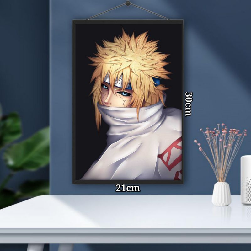Jual poster anime Minato namikaze art paper uk 21x30 sudah laminasi ...