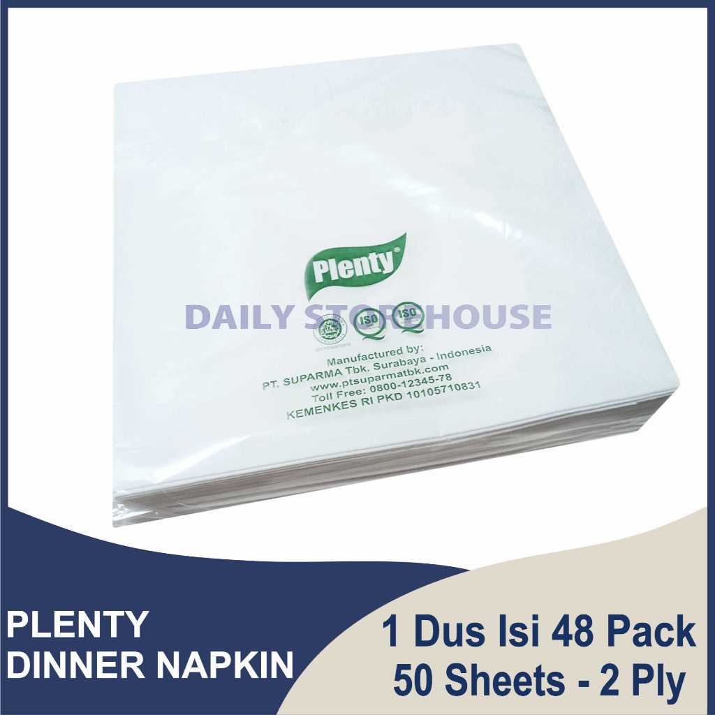 Jual Tissue Dinner Napkin Plenty Tisu Makan Restoran Cafe 2 Ply 50 ...