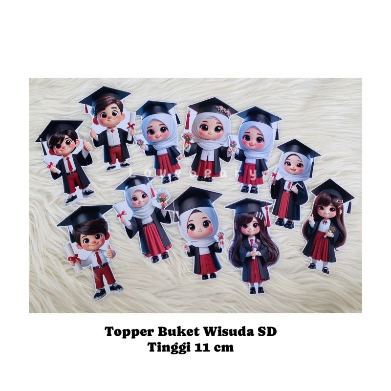 Jual Topper Buket Wisuda SD 11 cm | Shopee Indonesia