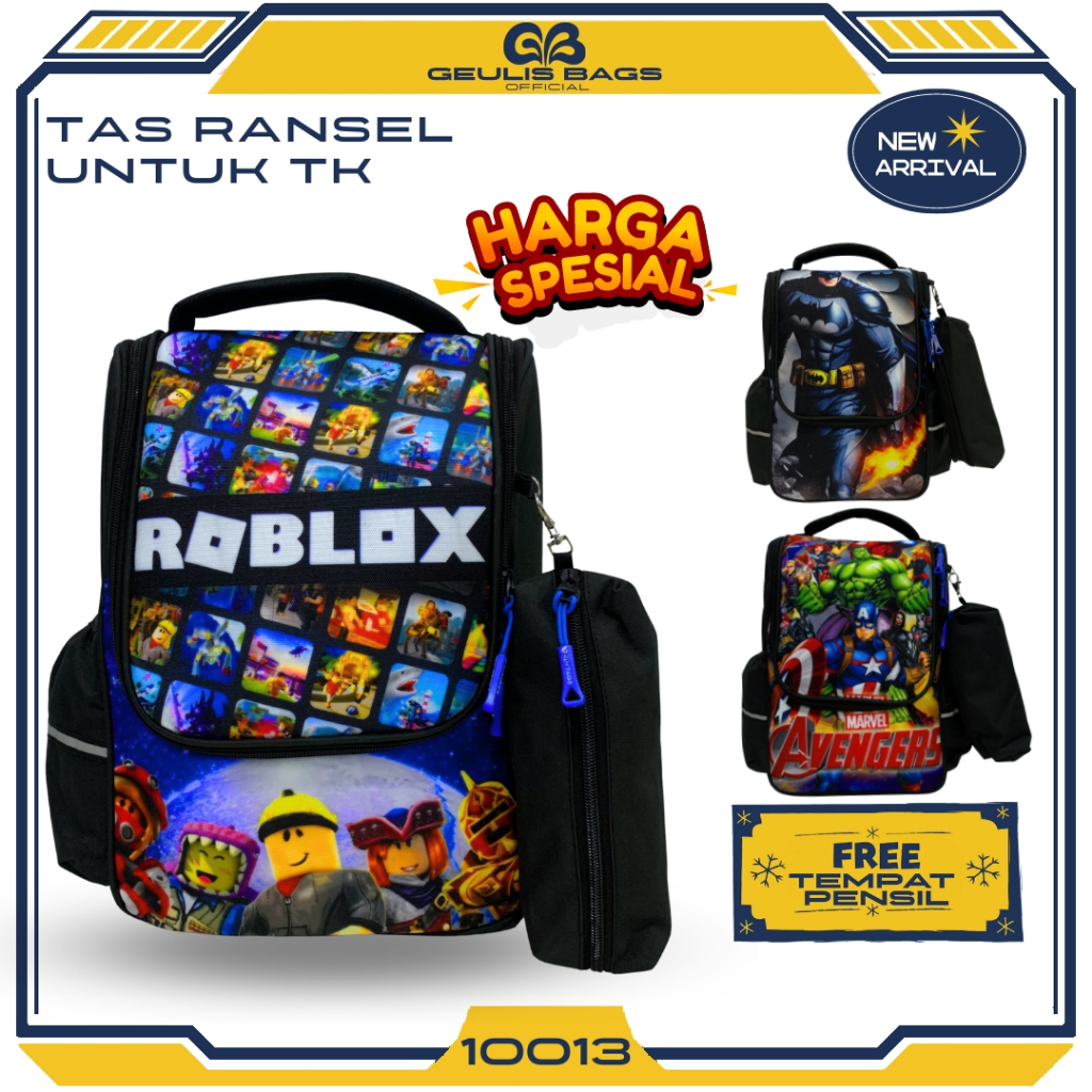 Jual GEULIS BAGS Tas Ransel Sekolah Anak TK PAUD Laki Laki Backpack Karakter Roblox Cowok ...