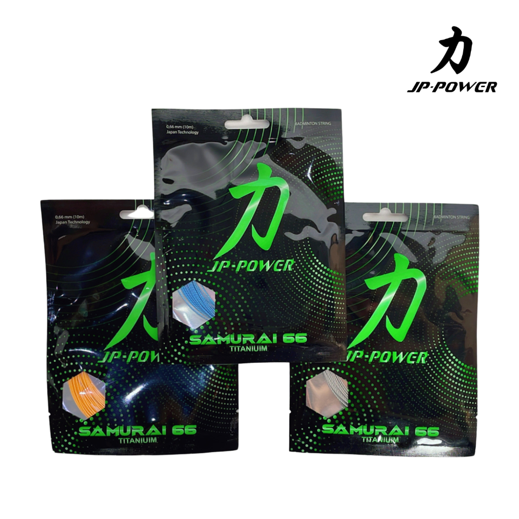 Jual JP POWER Senar Badminton Samurai 66 Titanium Original Senar Raket ...