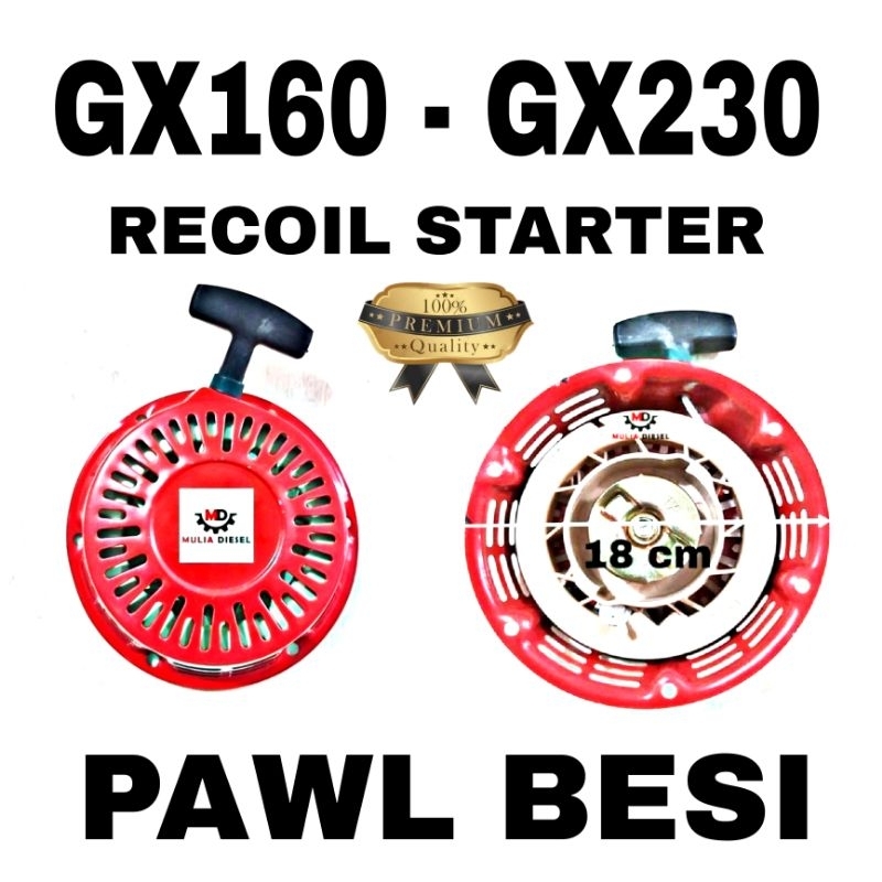 Jual Recoil Starter Mesin Penggerak Gx160 Gx200 Gx220 GX230 - Kap Alit Engkol 5.5 6.5 7.5 HP ...