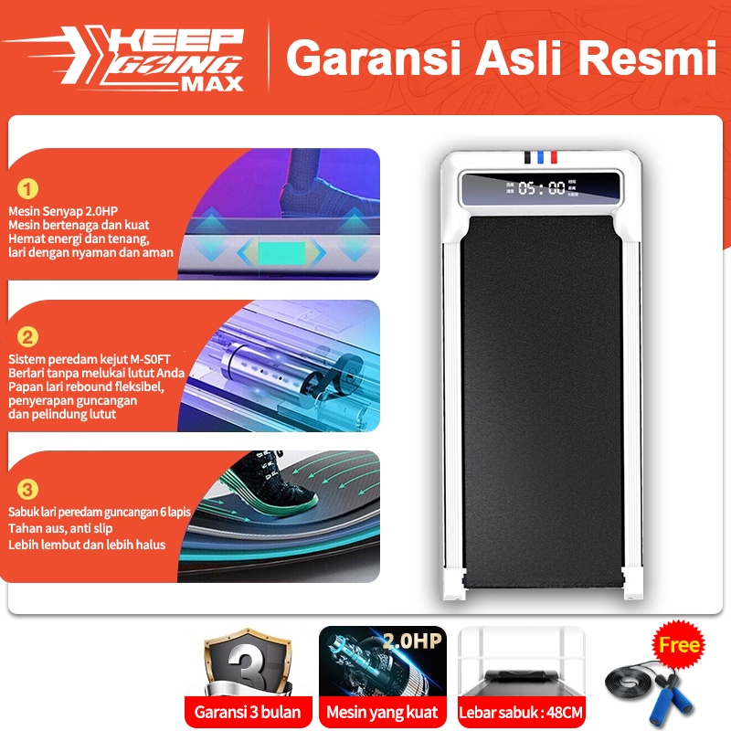 Jual Keep Going Max Treadmill listrik datar multifungsi treadmill kebugaran treadmill diam dalam ...