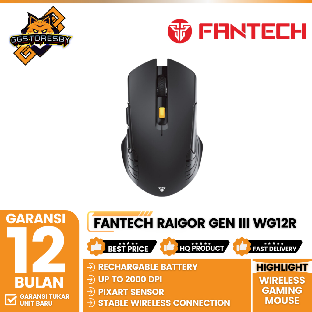 Jual FANTECH RAIGOR GEN III WG12R WIRELESS Gaming Mouse | Shopee Indonesia