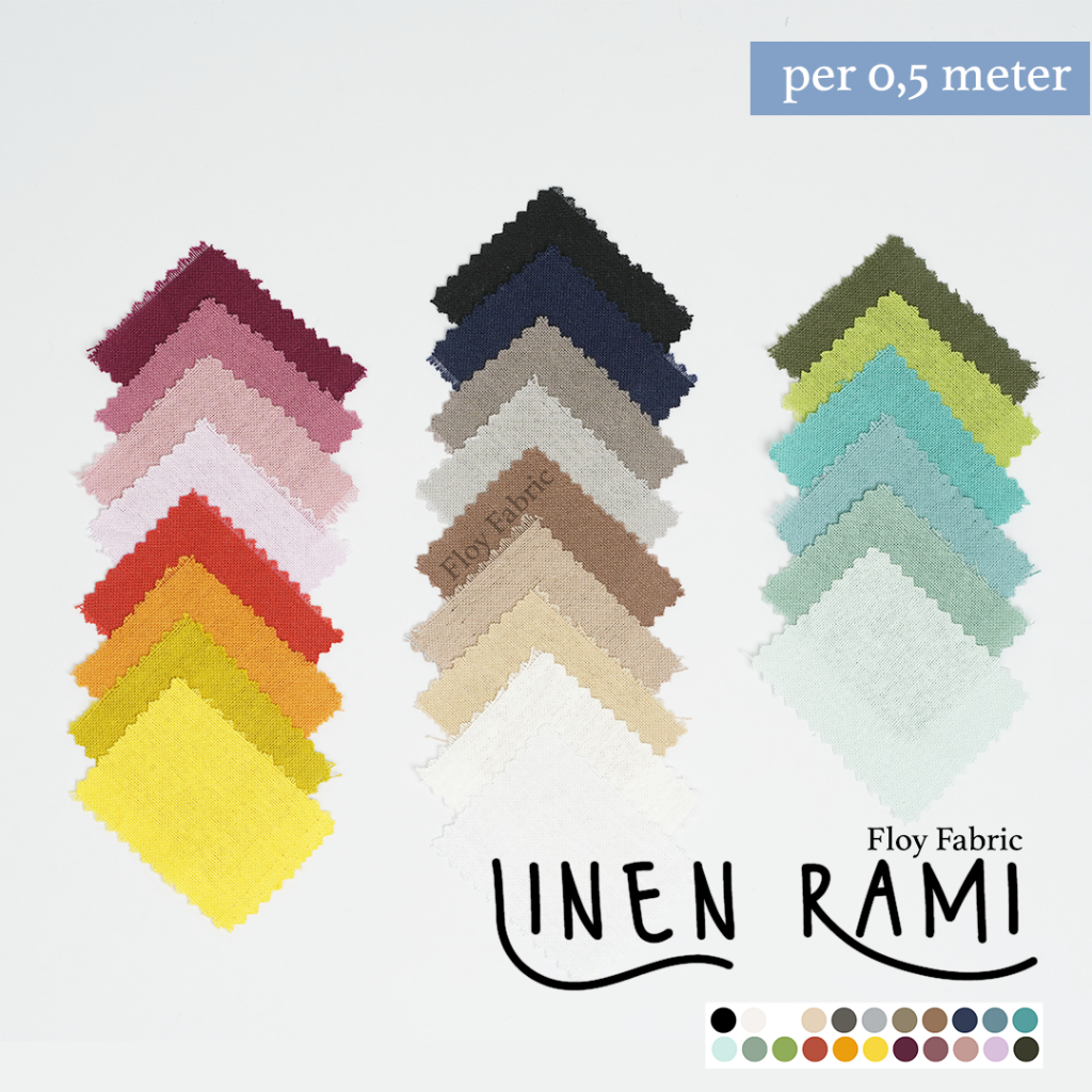 Jual Floy Fabric LINEN RAMI PER 0,5 METERAN kain eceran bahan kemeja ...