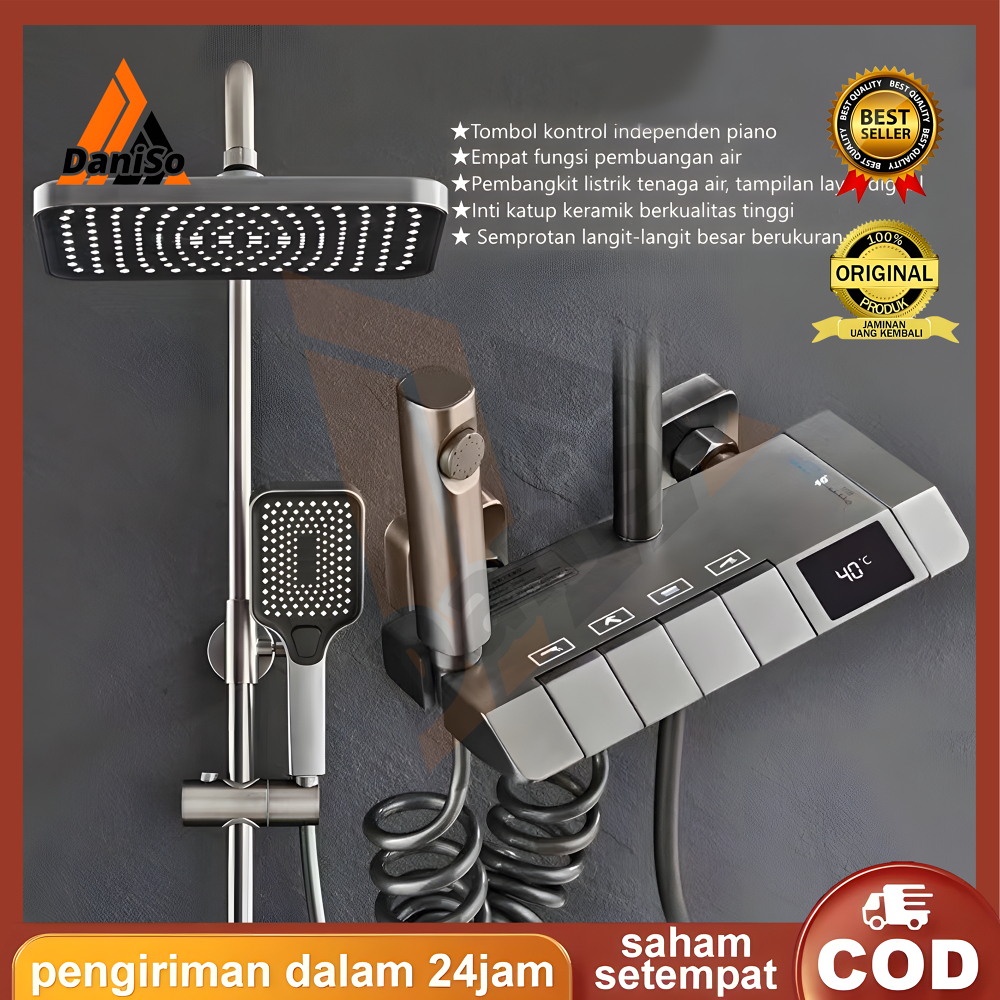 Jual Shower Kamar Mandi Satu Set + Keran Shower + Set Shower Bathtub Stainless Steel - Set ...
